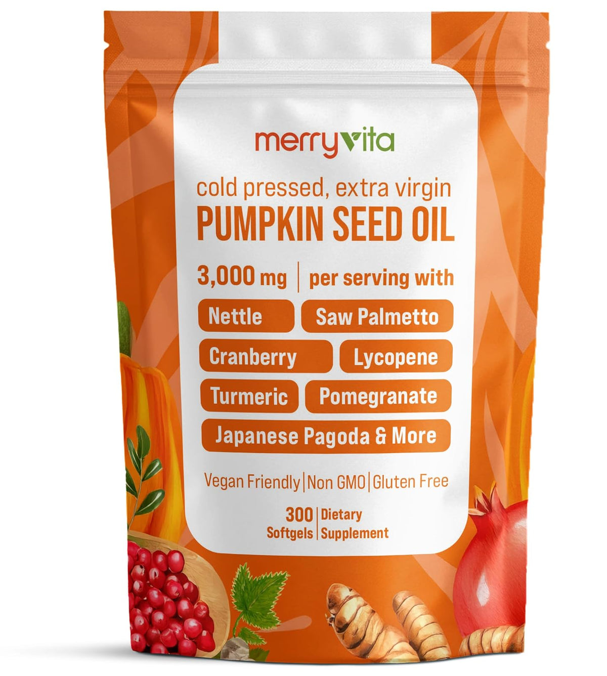 Pumpkin seed oil softgels for hair health