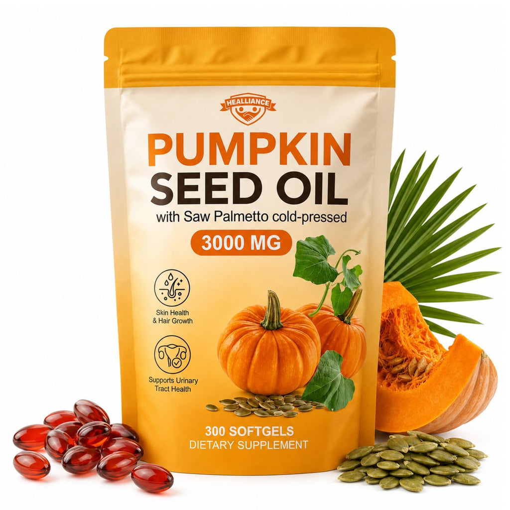 Pumpkin seed oil softgels for hair health