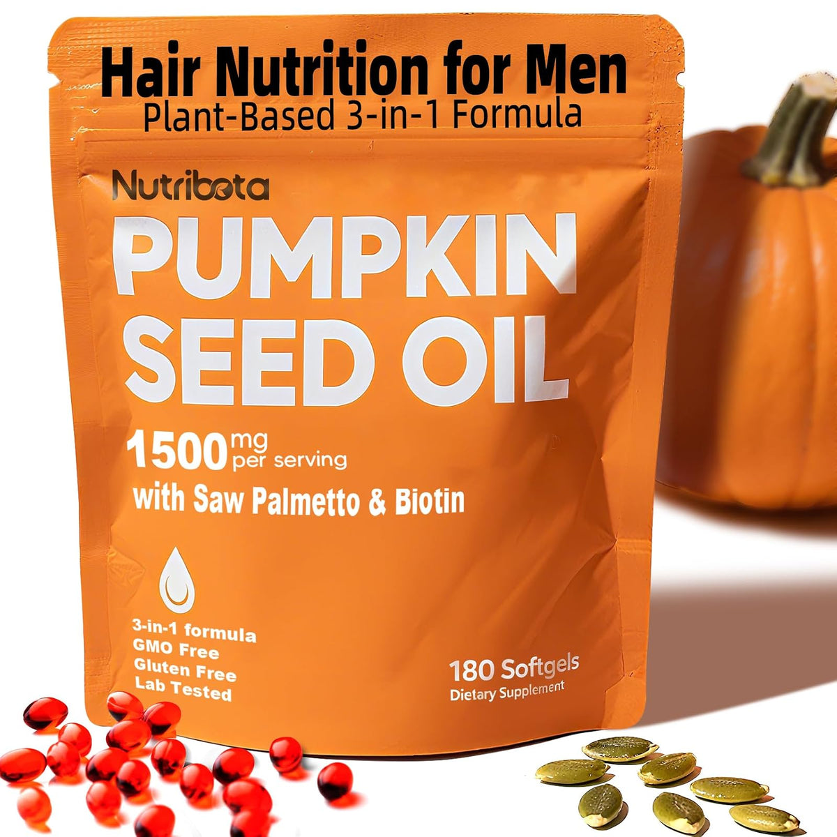 Pumpkin seed oil softgels for health
