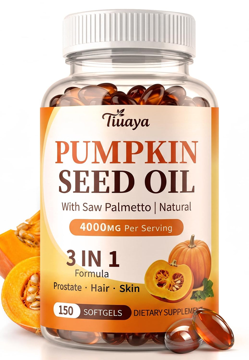 Pumpkin seed oil softgels for health