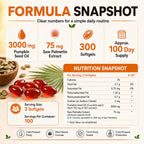 Pumpkin seed oil softgels for men