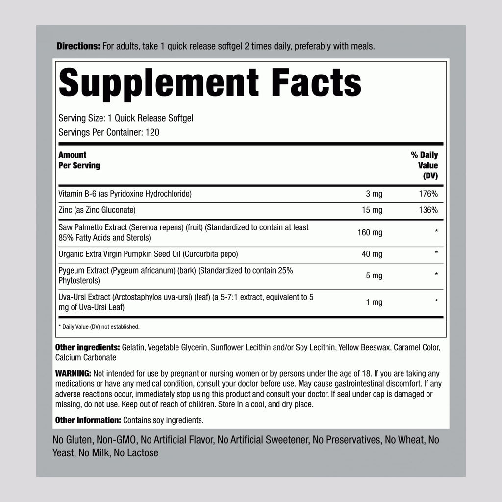 pumpkin seed oil with saw palmetto