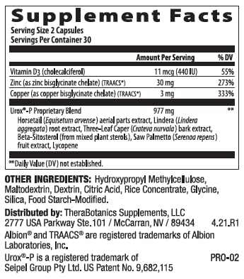 Pumpkin seed oil with saw palmetto