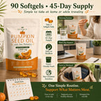 Pumpkin seed oil with saw palmetto