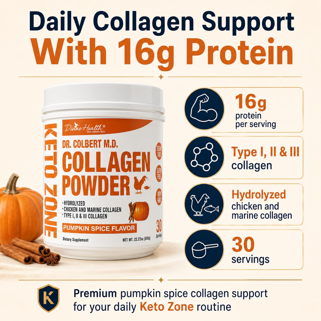 pumpkin spice hydrolyzed collagen supplement