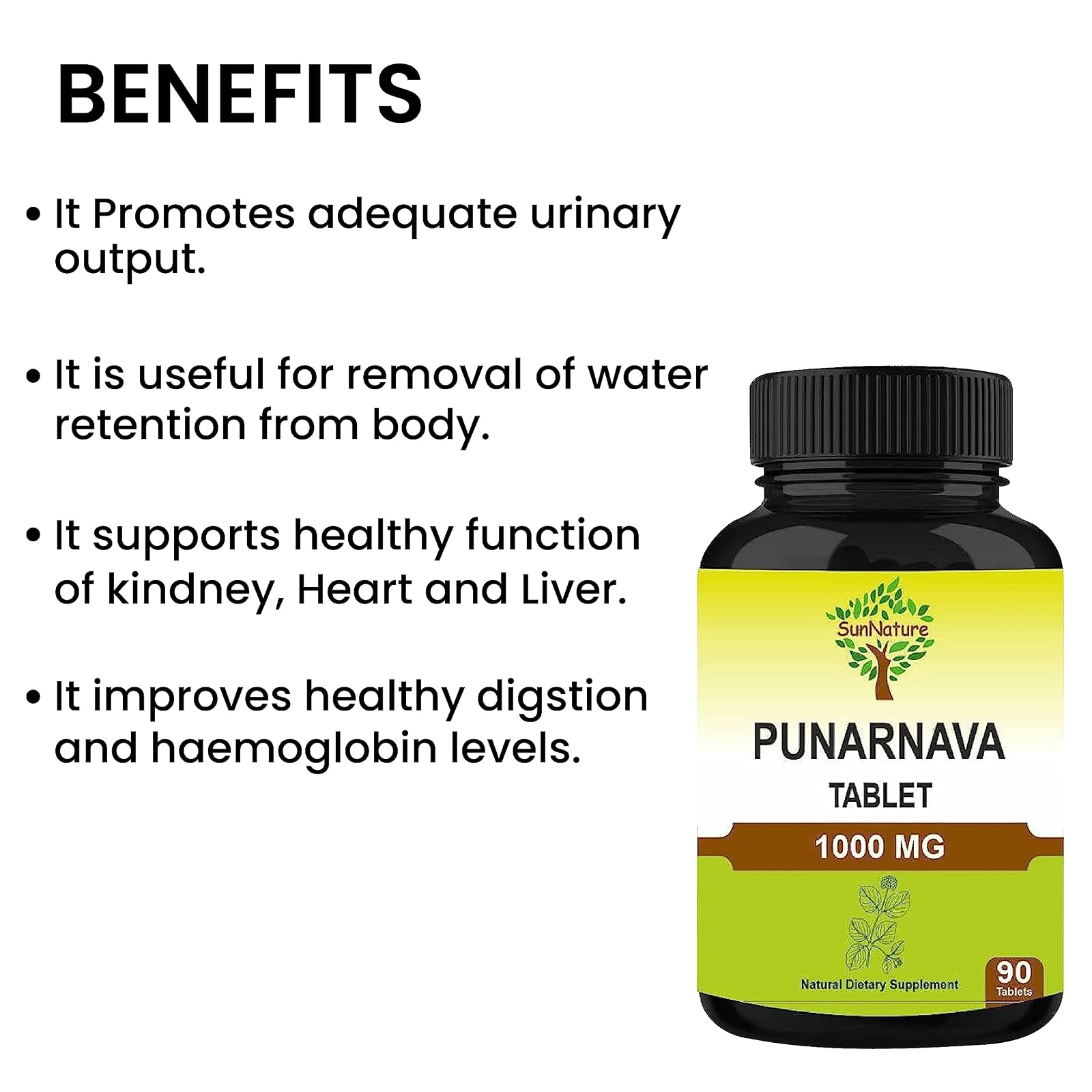 Punarnava 1000 mg for holistic health