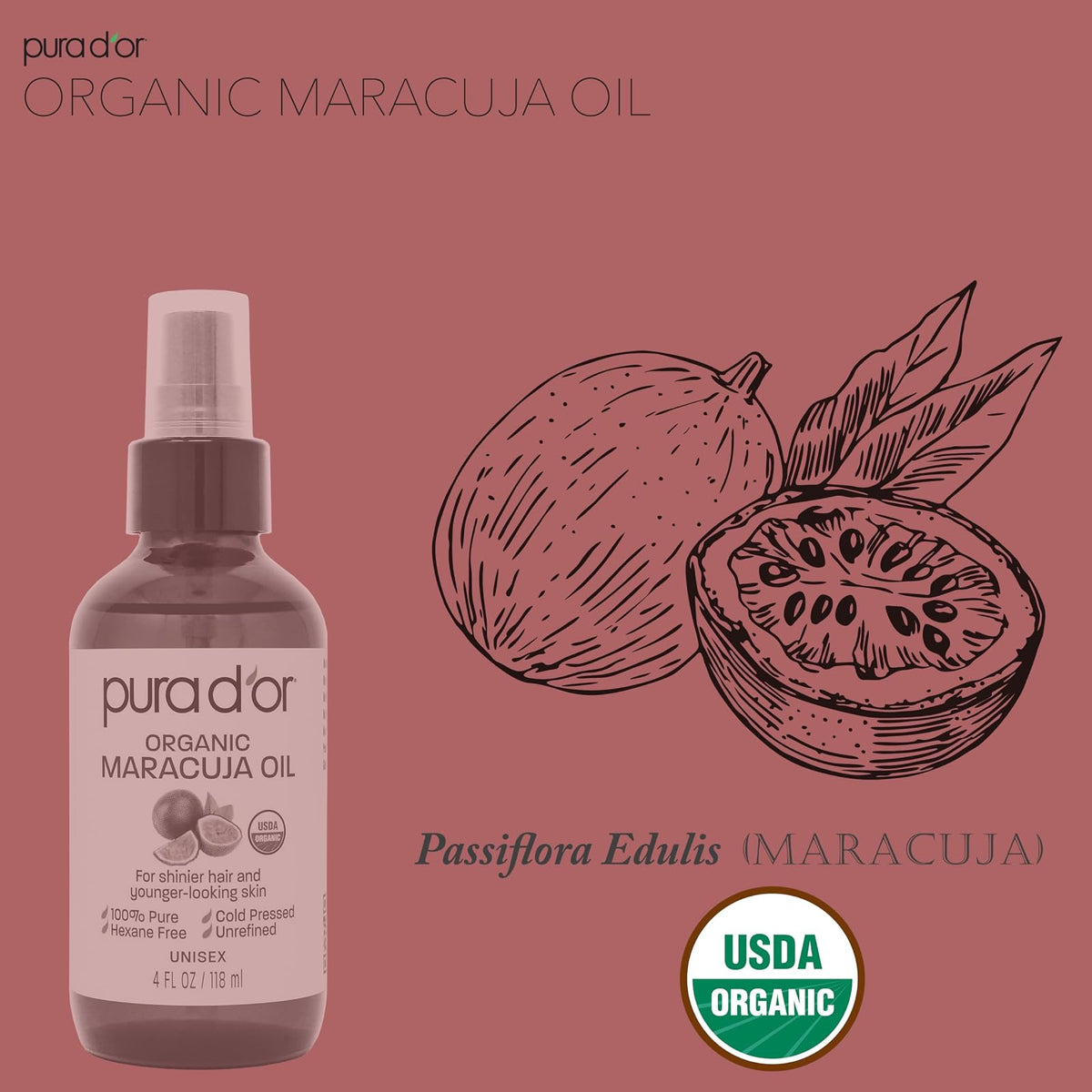 PURA D'OR maracuja oil for face