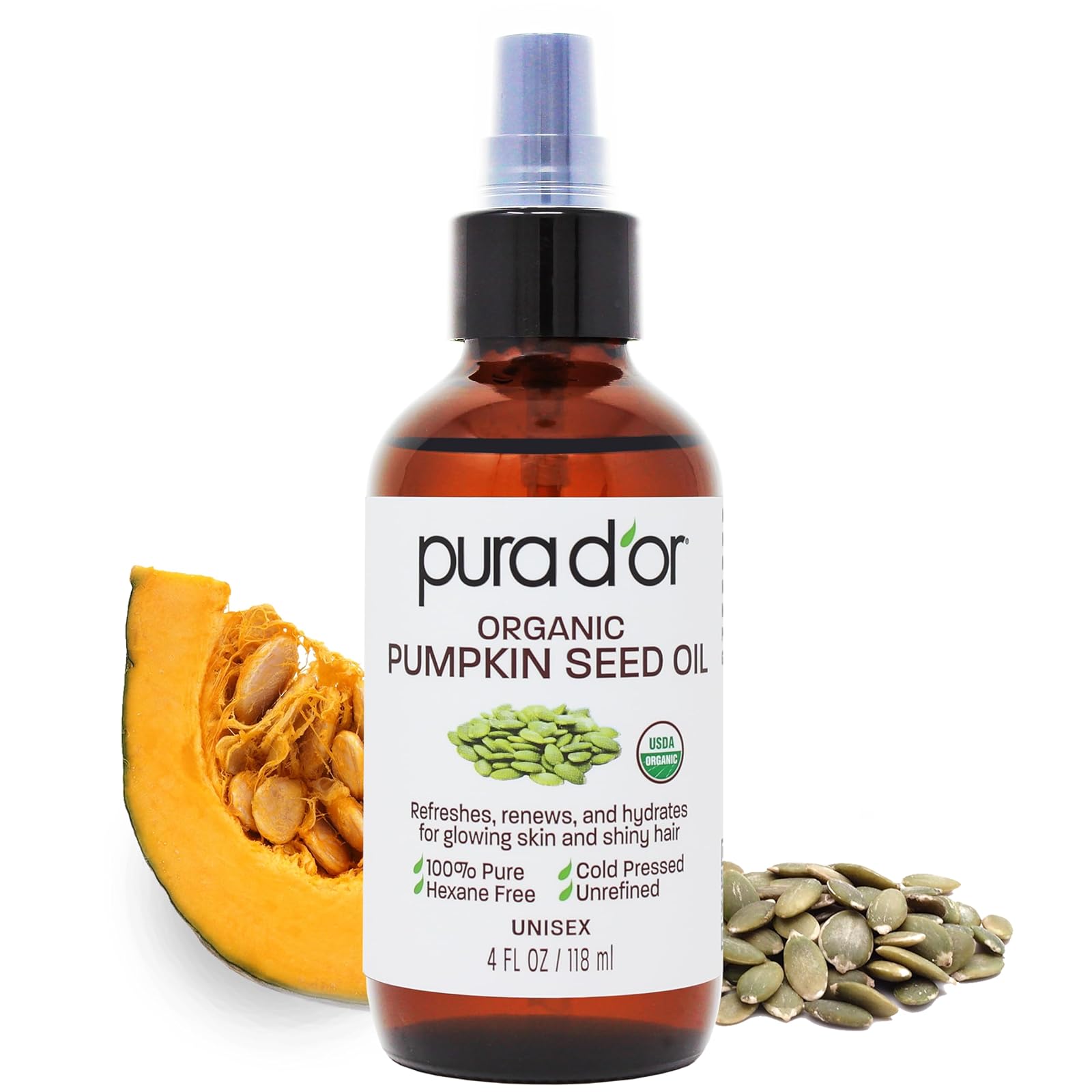 PURA D'OR pumpkin seed oil benefits