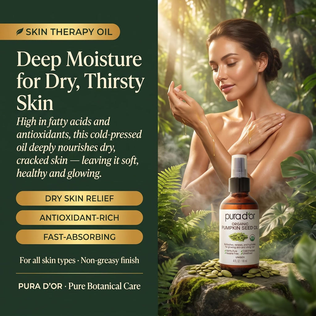 PURA D'OR pumpkin seed oil nutrition