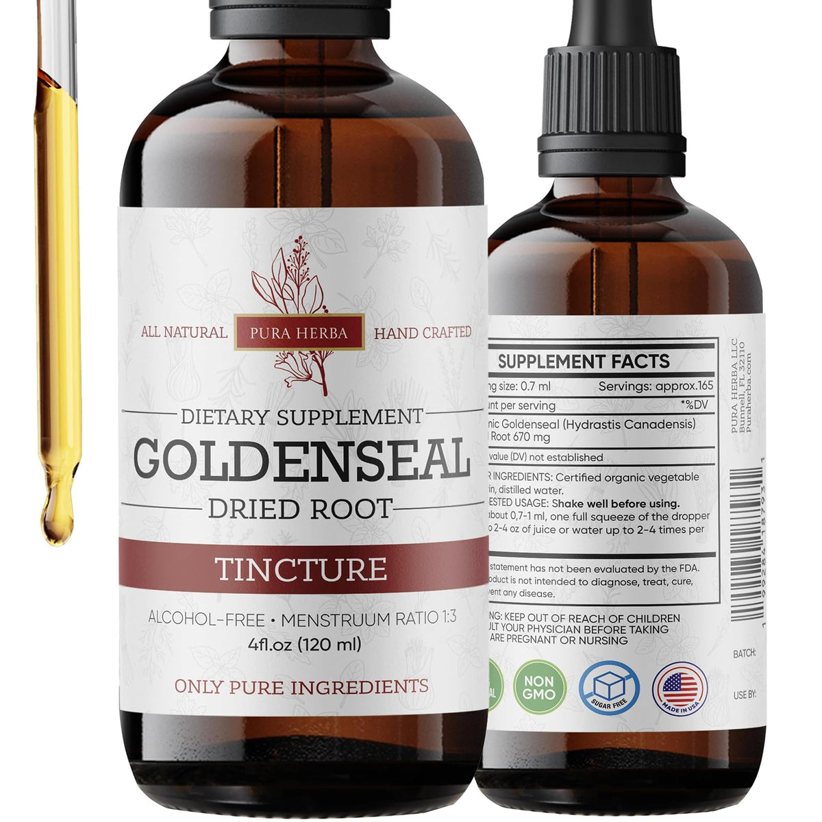 Pura Herba Goldenseal tincture benefits