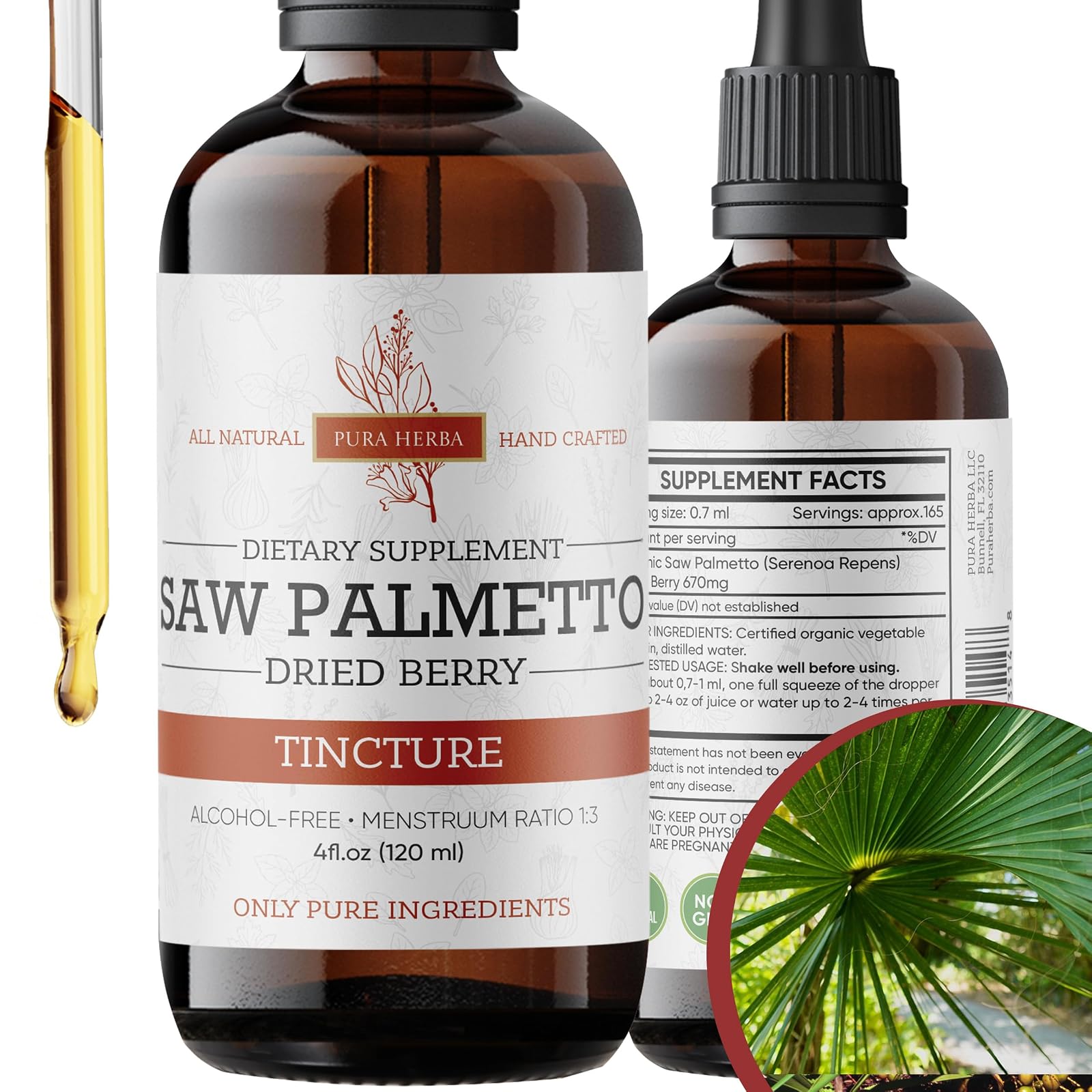 Pura Herba saw palmetto tincture benefits