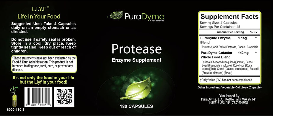 PuraDyme Protease enzyme supplement benefits