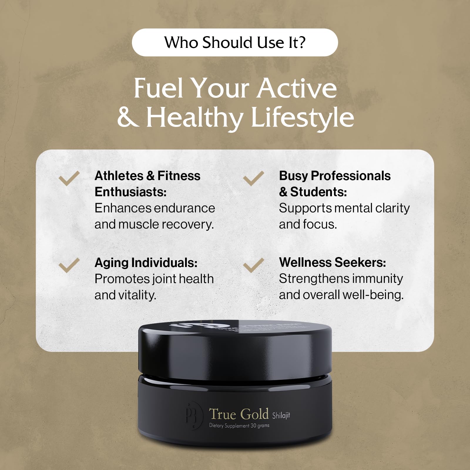 Purblack shilajit for enhanced vitality