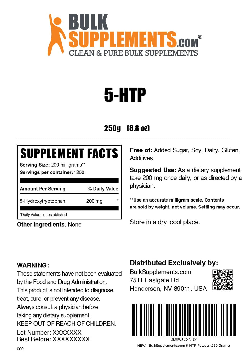 Pure 5-HTP powder for daily use