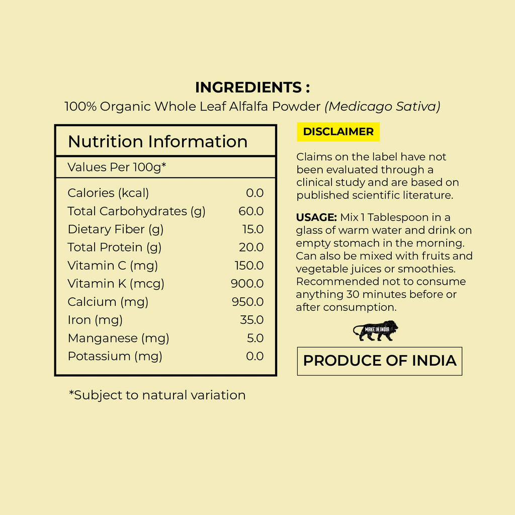 pure alfalfa powder for energy boost