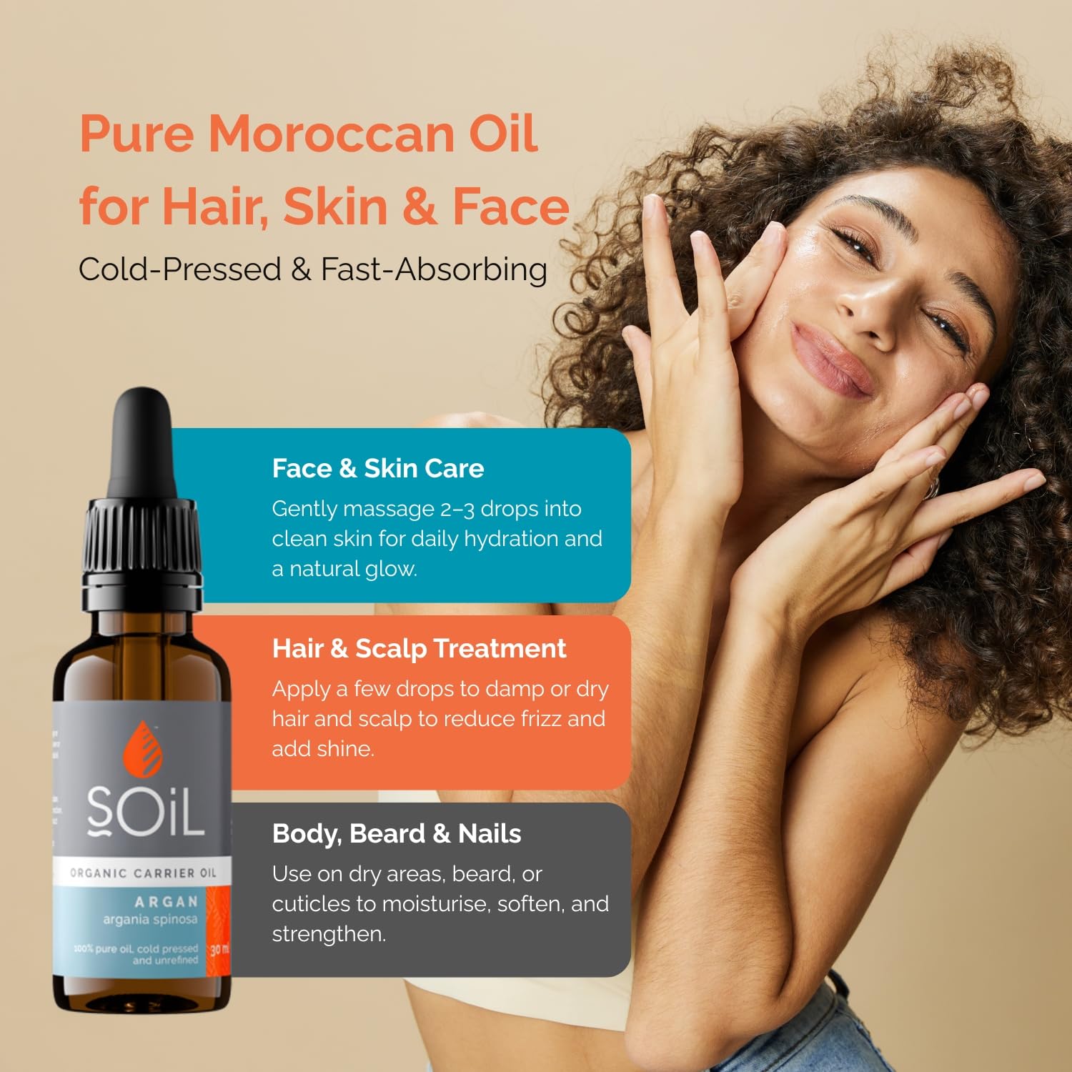 pure argan oil for hair care