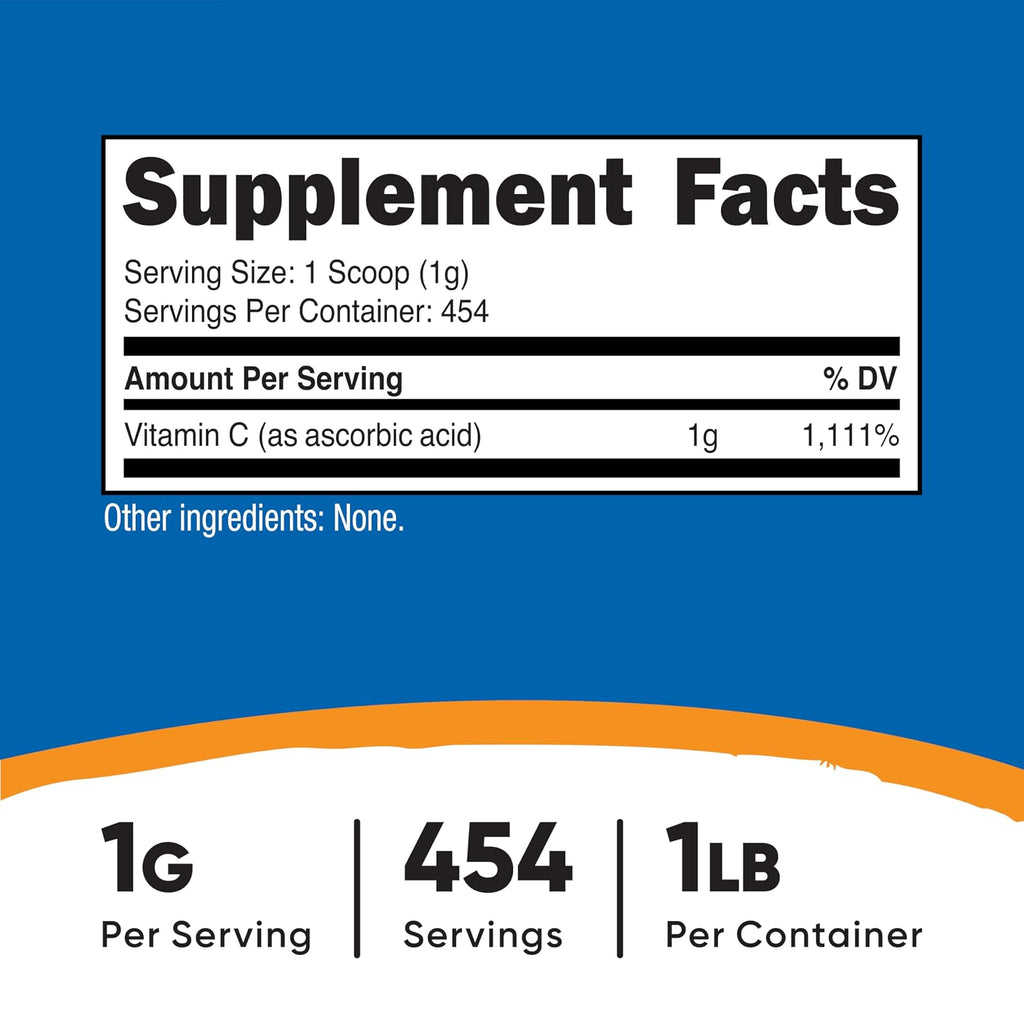 pure ascorbic acid for immune support