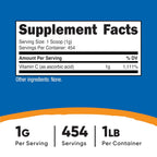 pure ascorbic acid for immune support