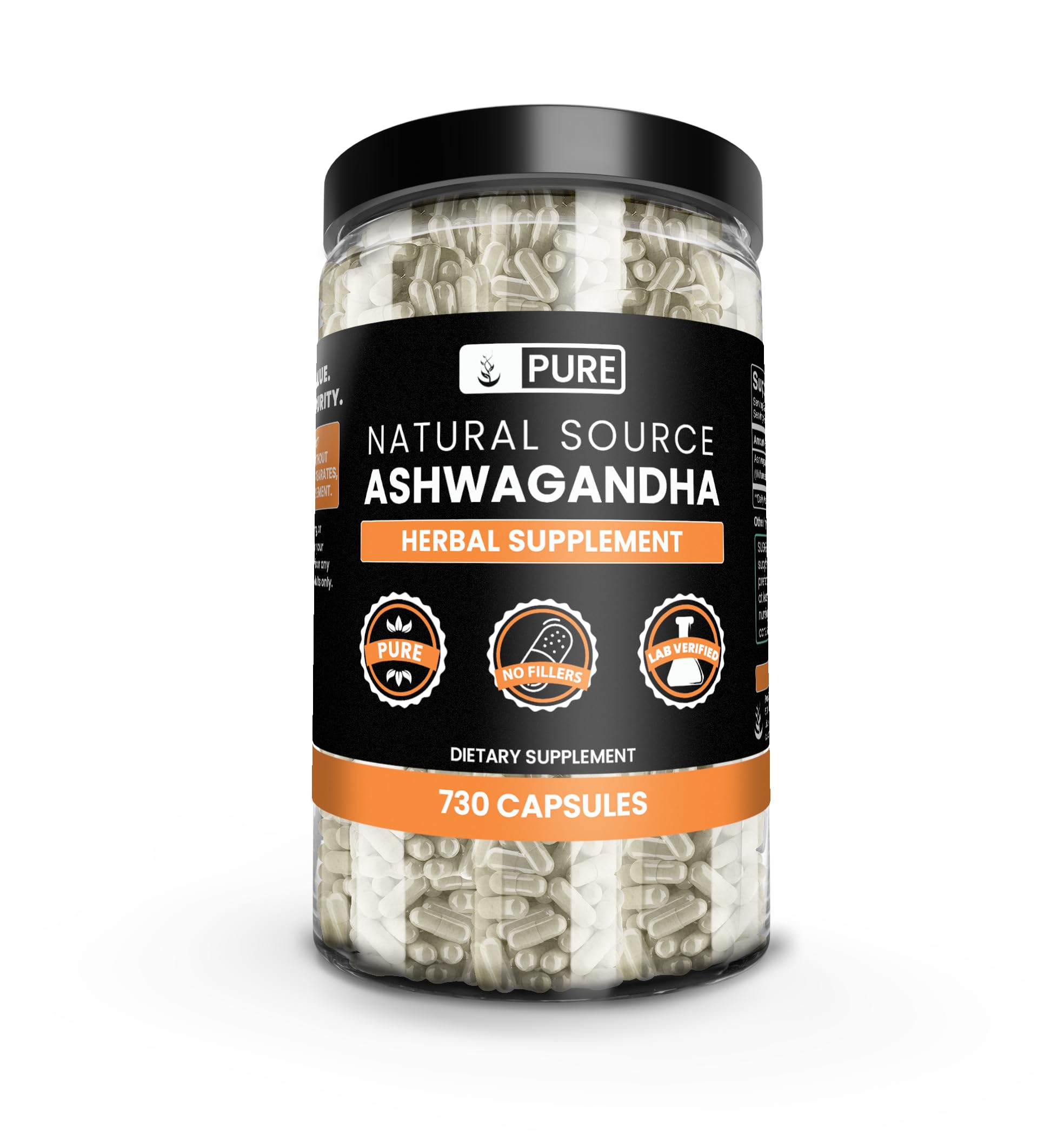 pure ashwagandha capsules for wellness