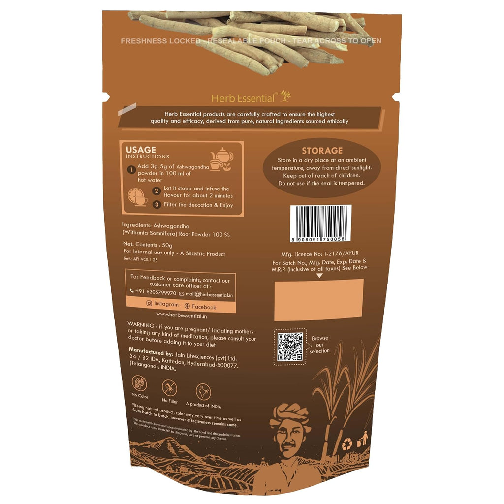 pure ashwagandha powder supplement