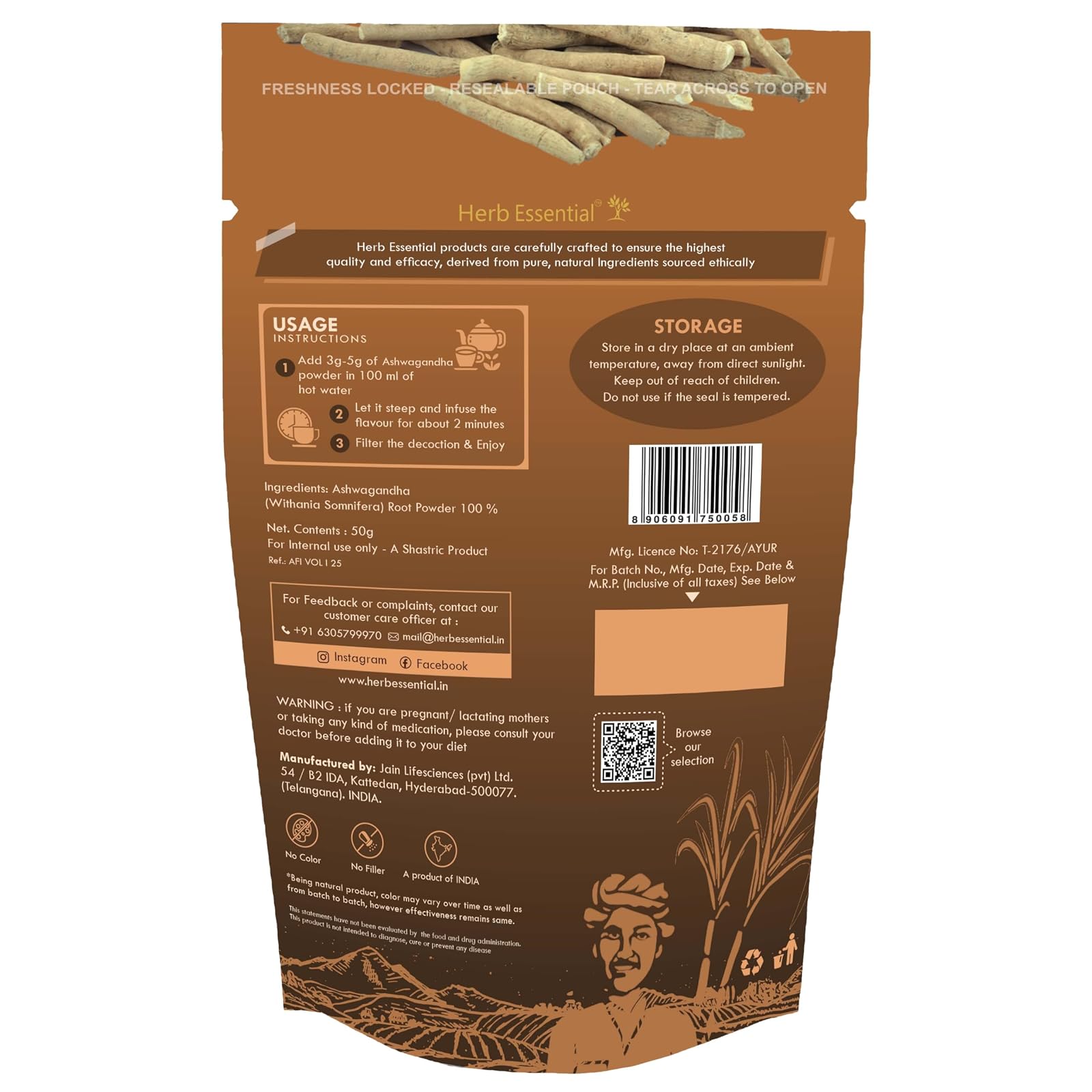 pure ashwagandha powder supplement