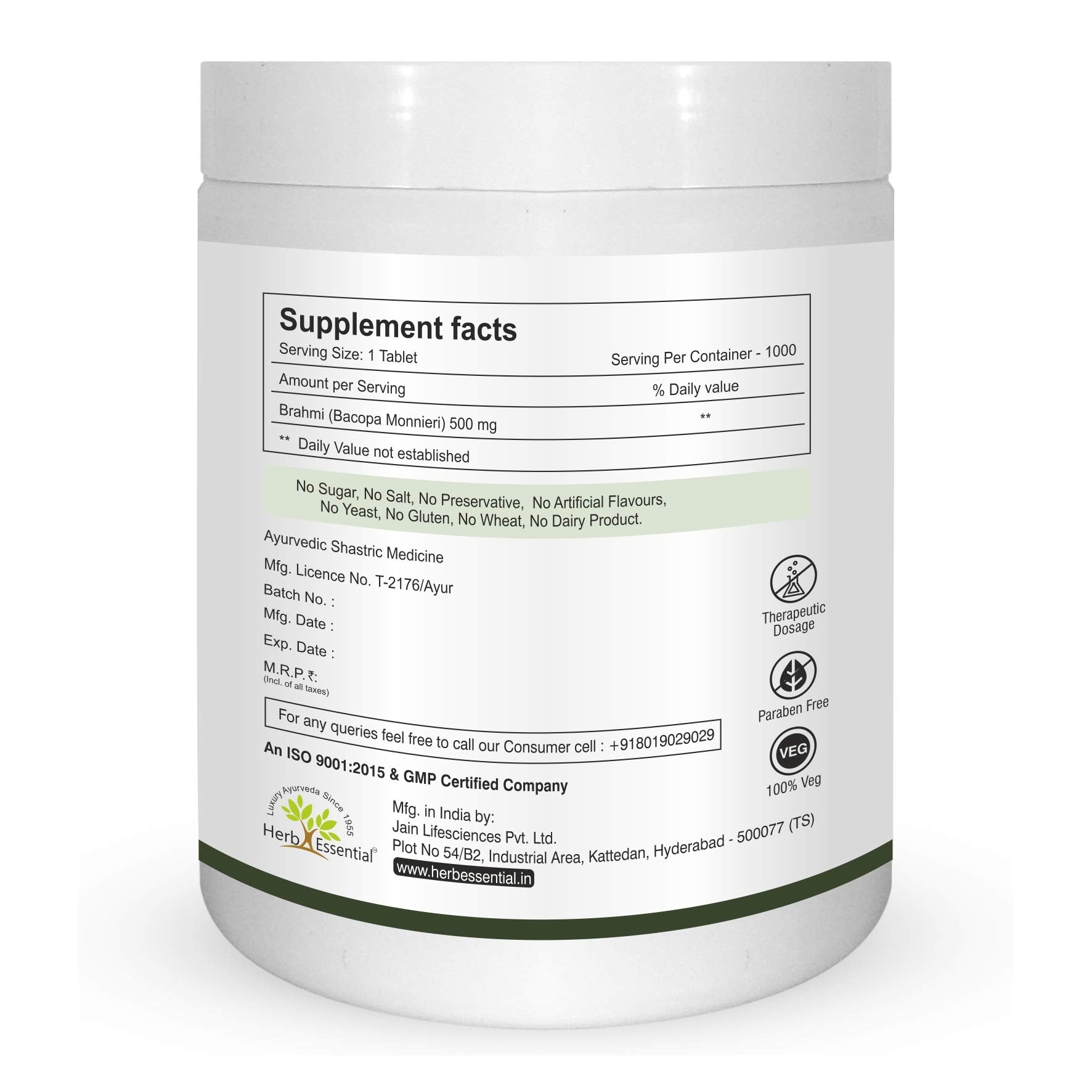 pure bacopa monnieri for wellness