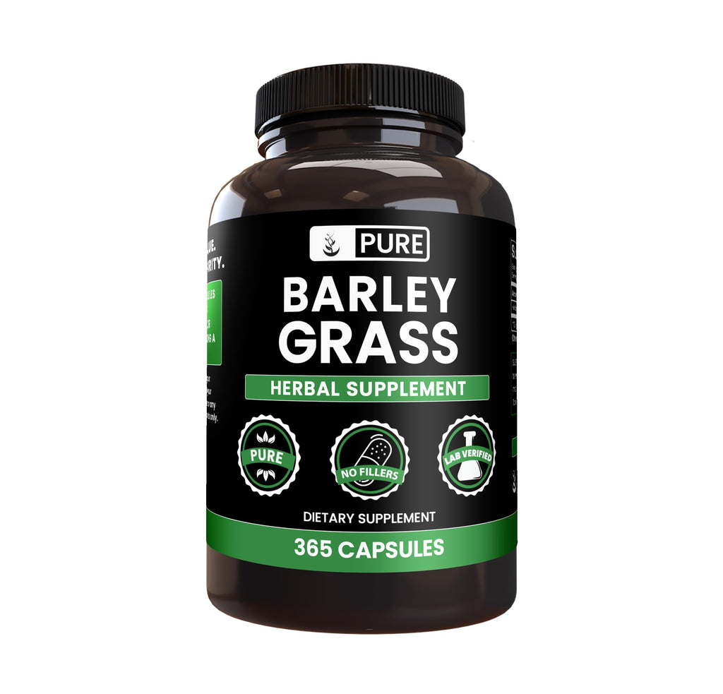 pure barley grass capsules for wellness