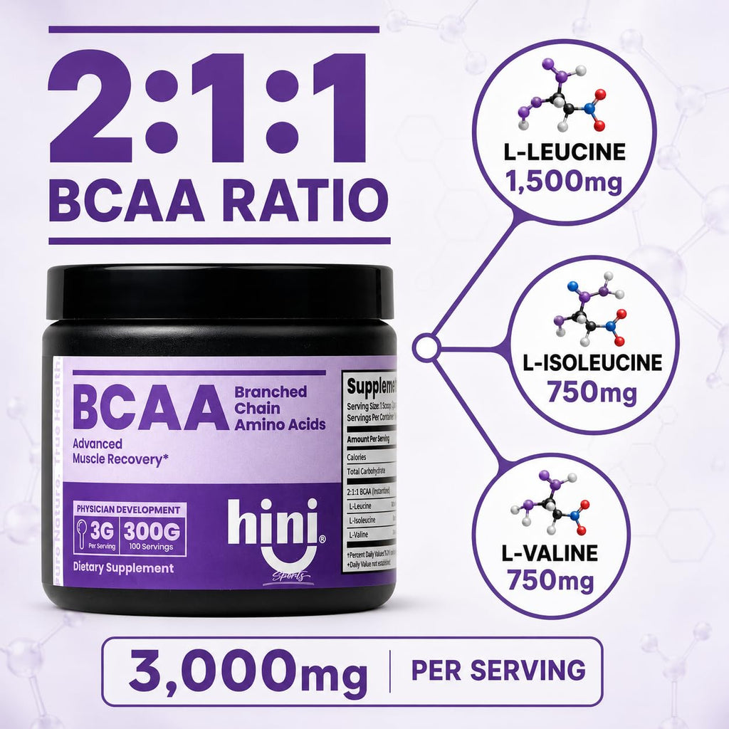 Pure BCAA powder for workout support