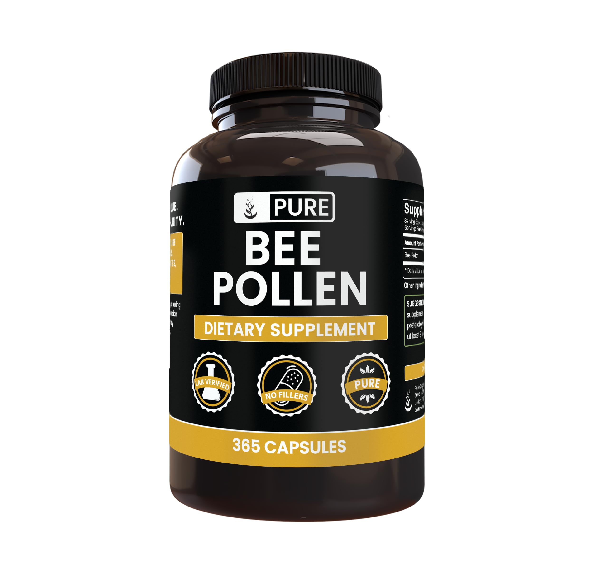 pure bee pollen capsules for energy
