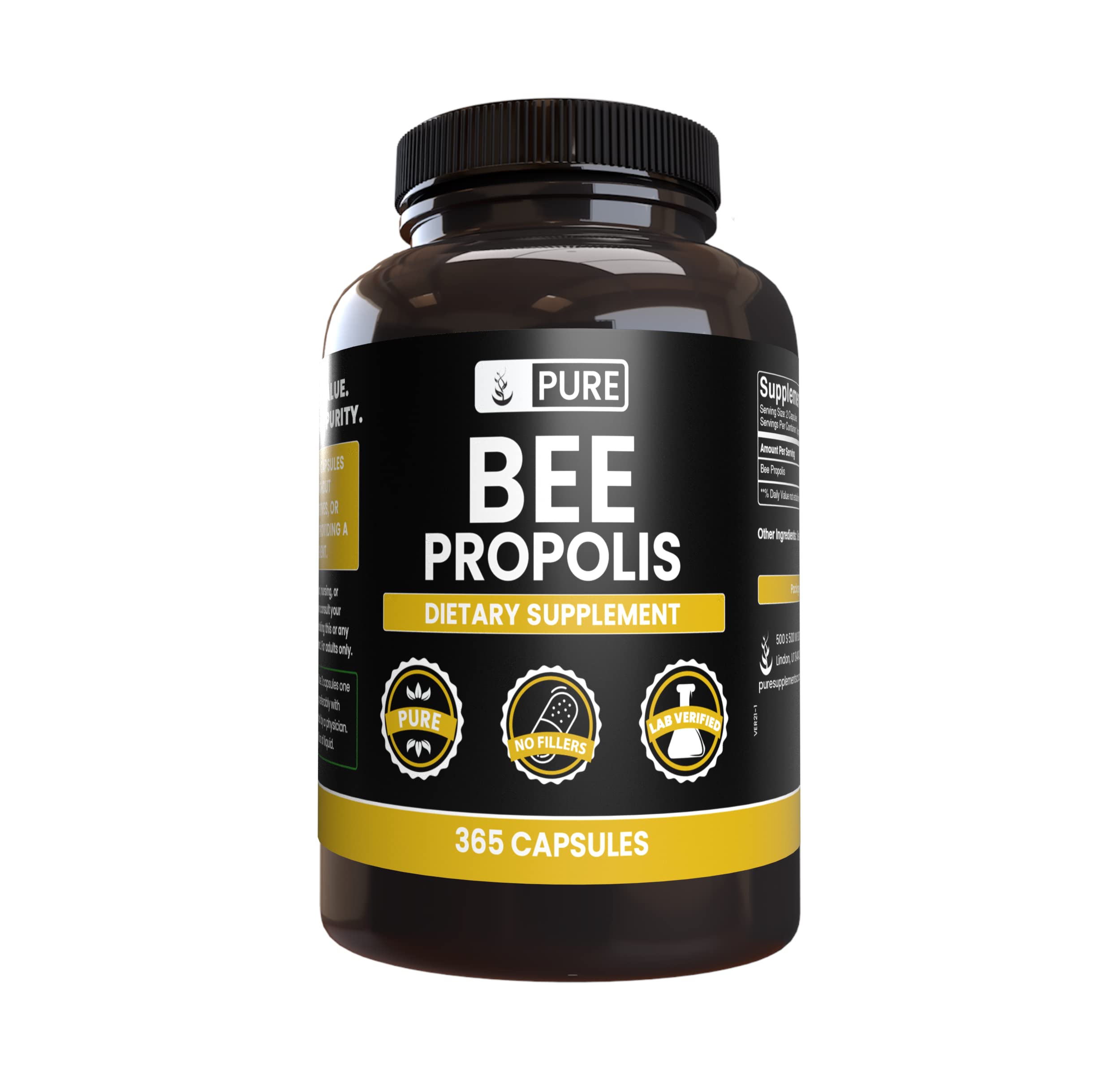 pure bee propolis capsules for wellness