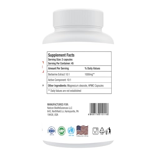 Pure berberine for optimal wellness