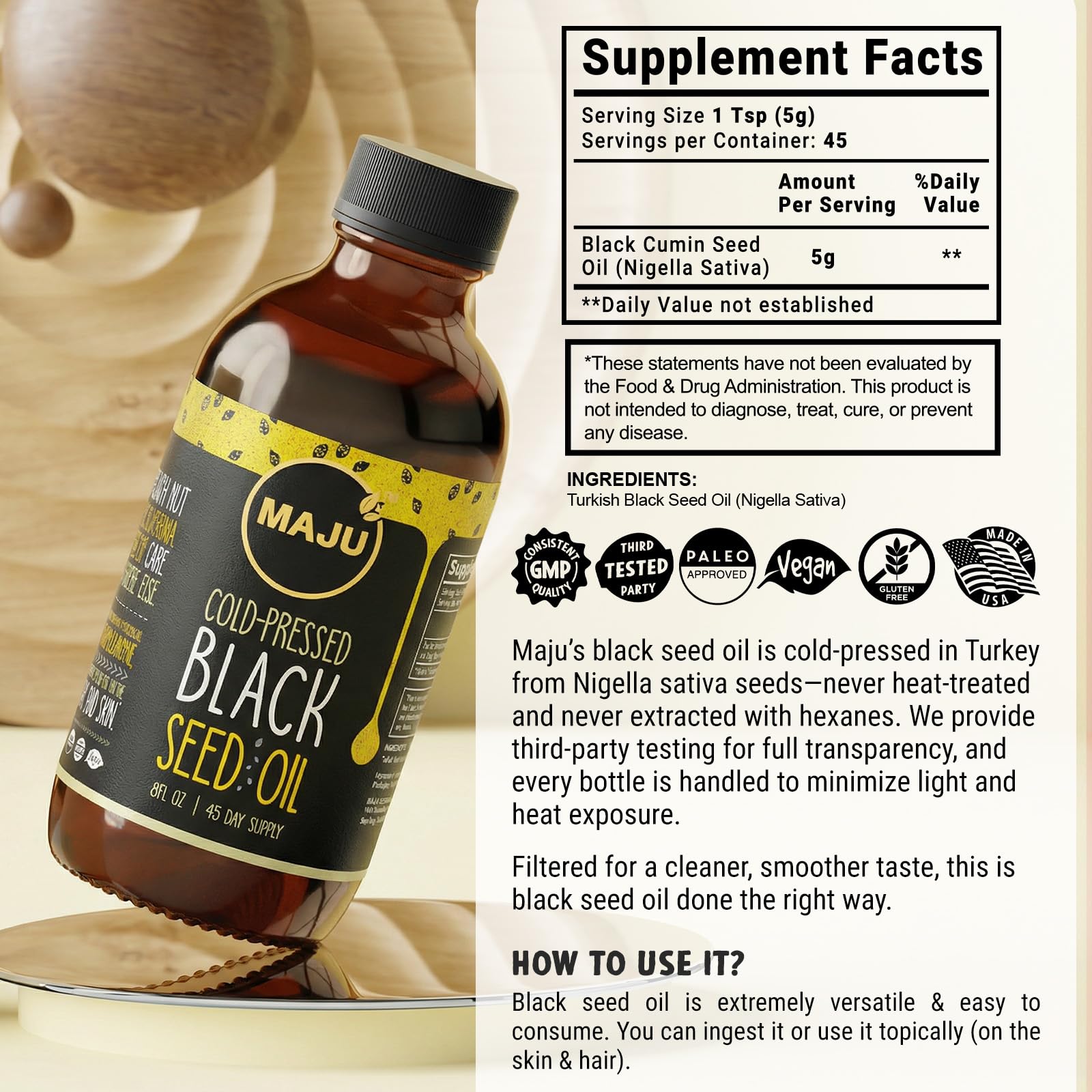 pure black seed oil for hair care