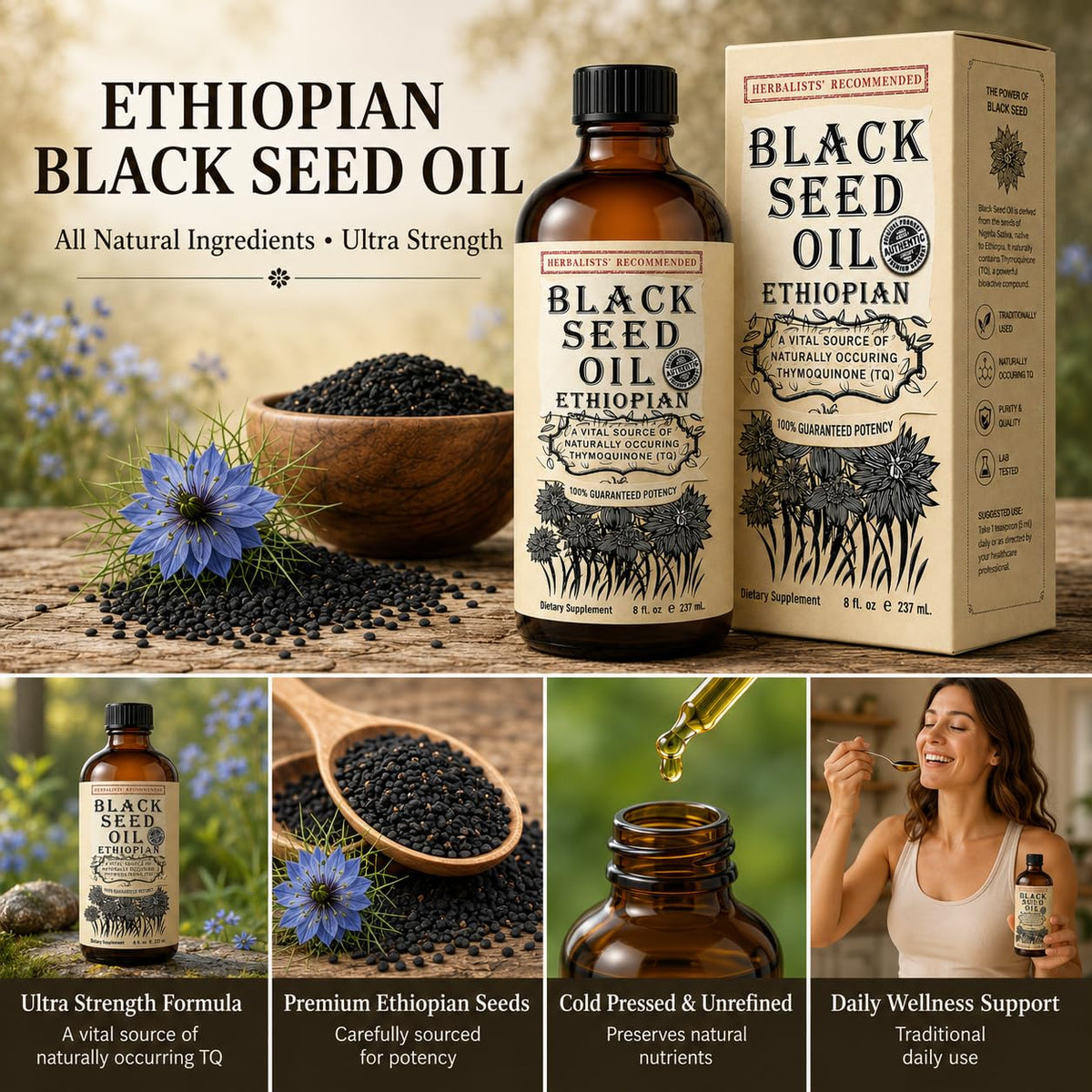 Pure black seed oil for wellness