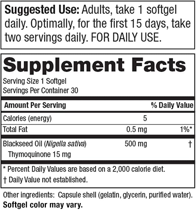 pure black seed oil softgels