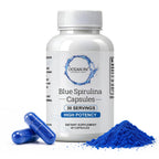 Pure Blue spirulina capsules for energy