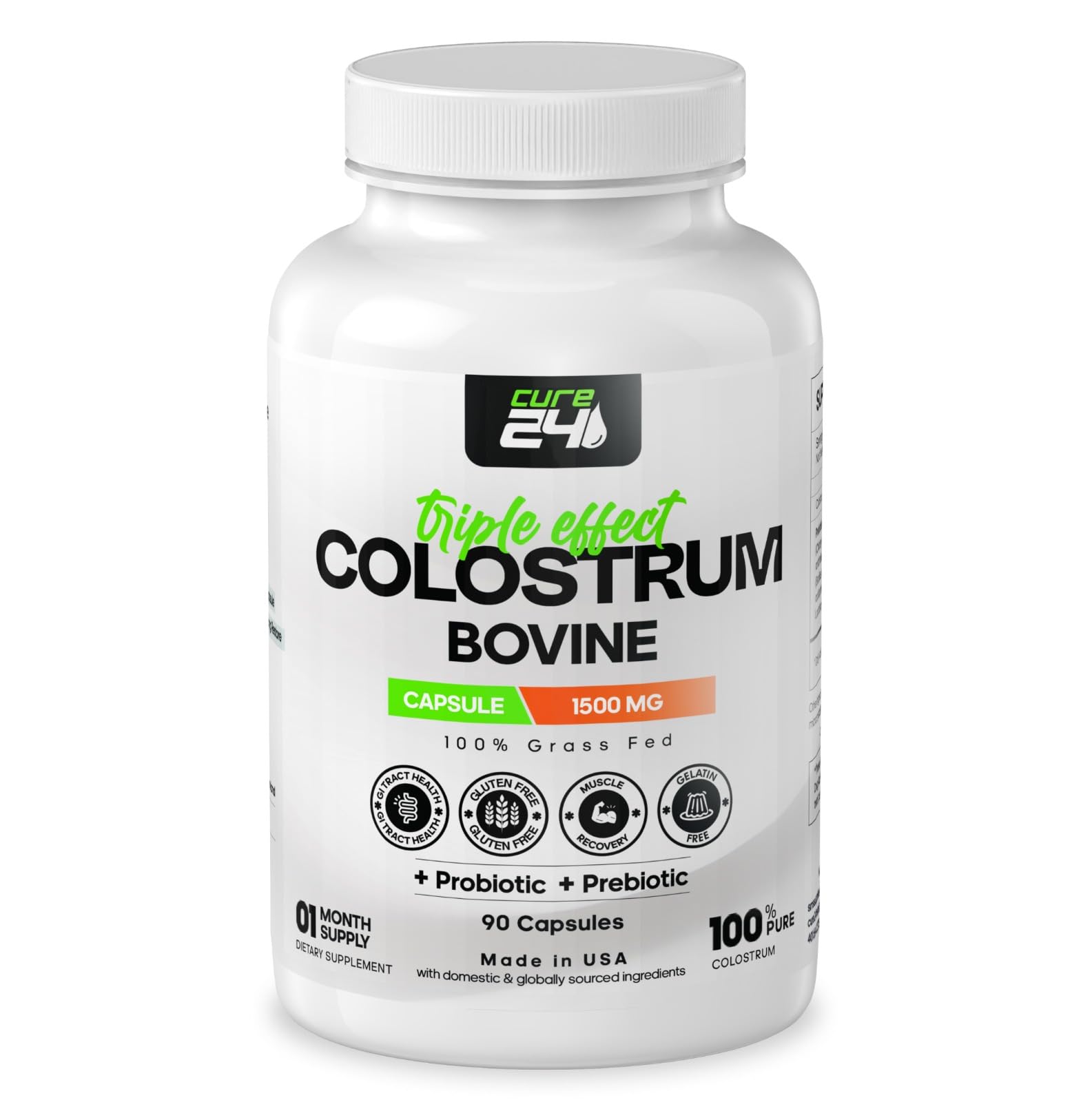 pure bovine colostrum supplement powder