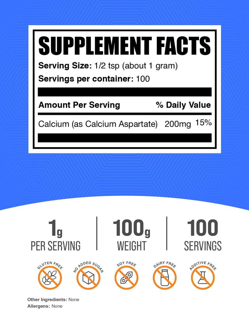 pure calcium aspartate for health