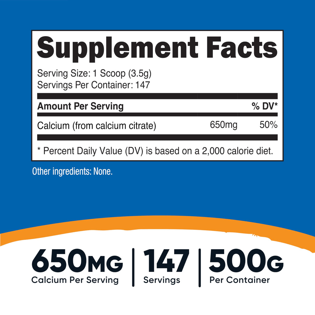 pure calcium citrate for strong bones