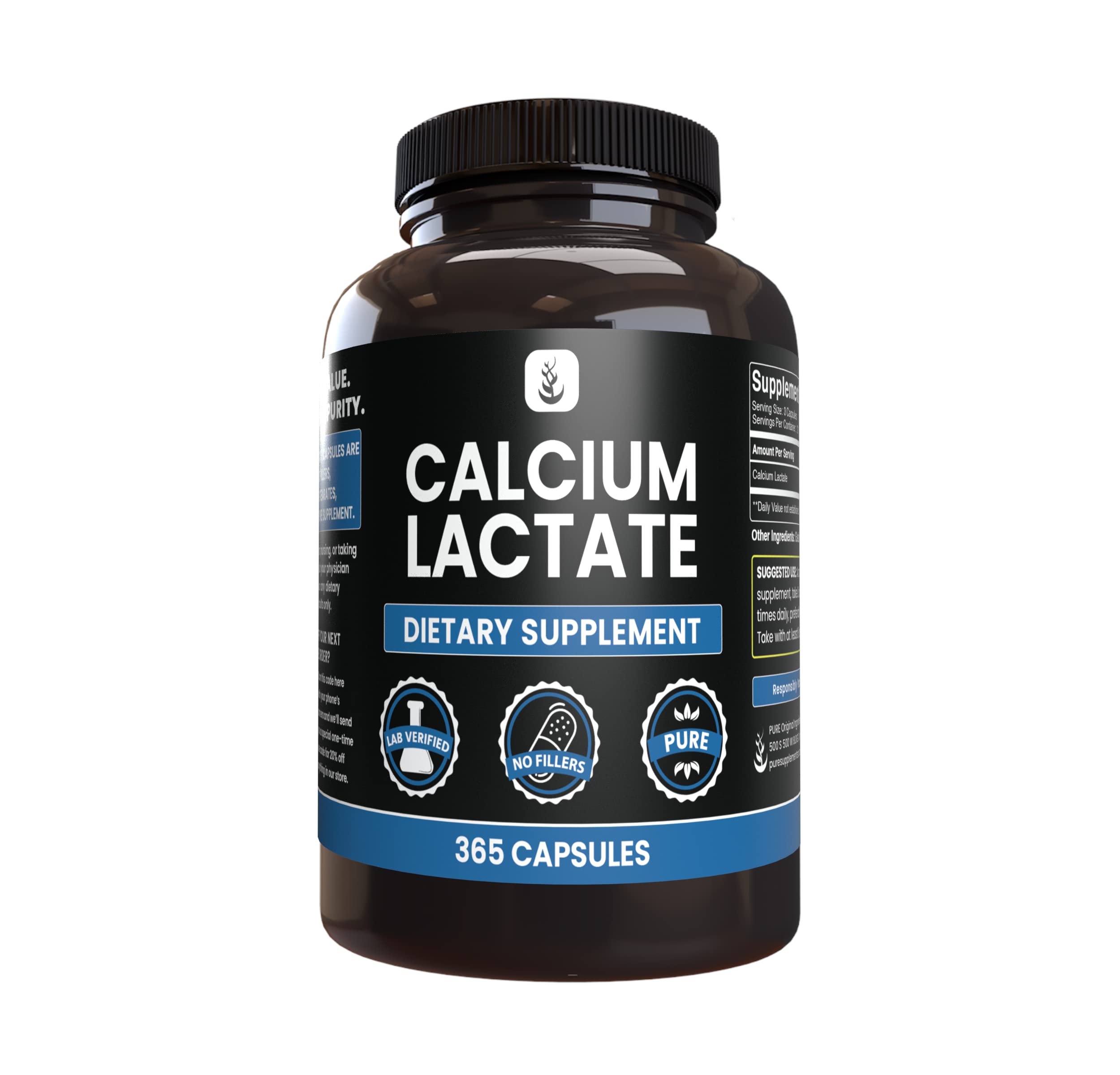 pure calcium lactate capsules