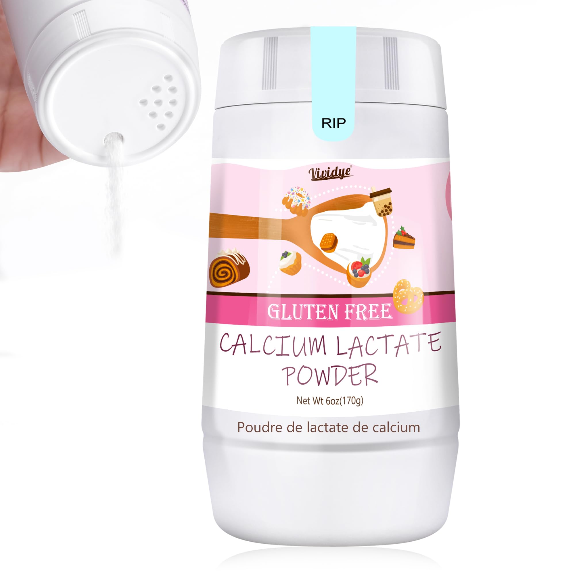 pure calcium lactate powder for baking