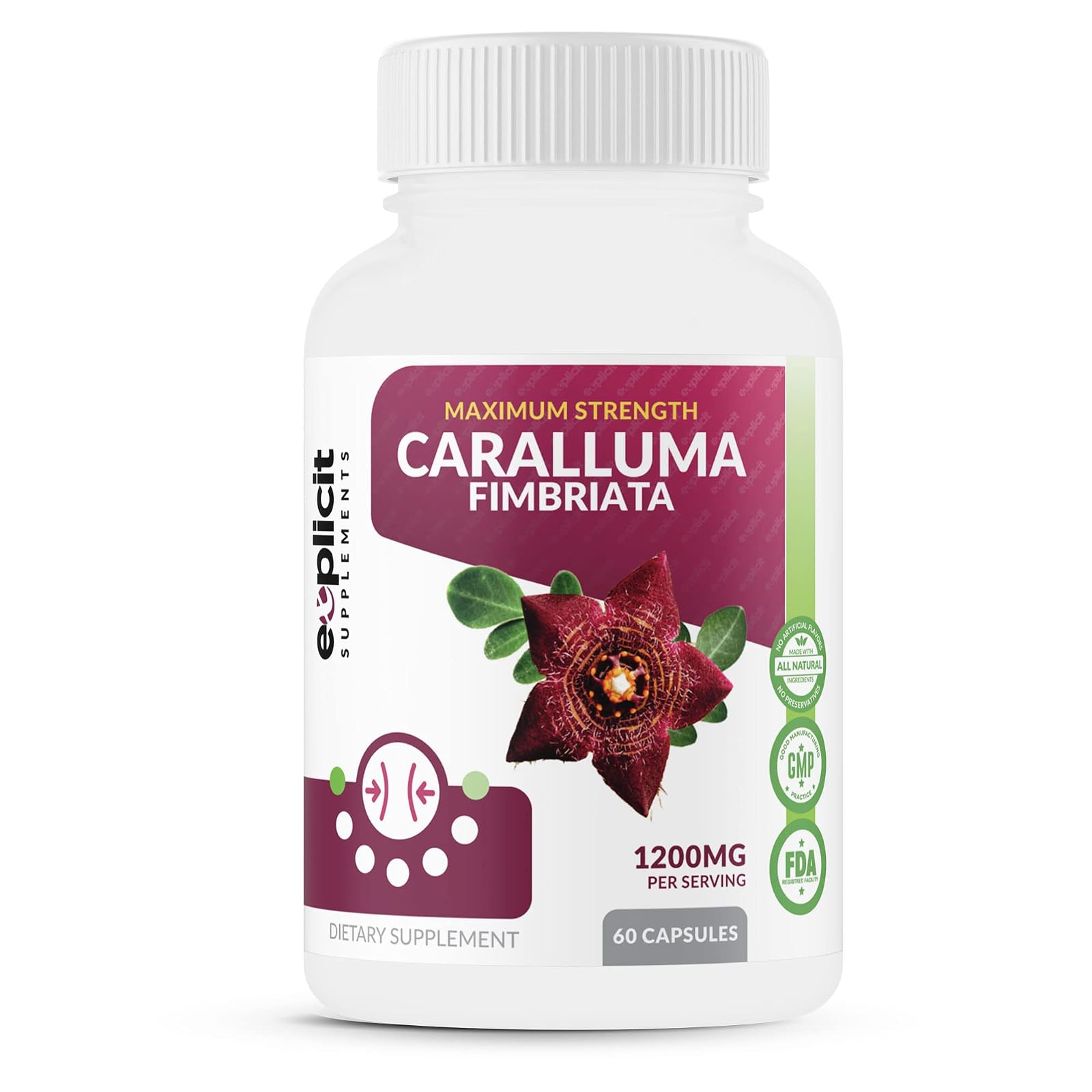 Pure Caralluma Fimbriata appetite support capsules