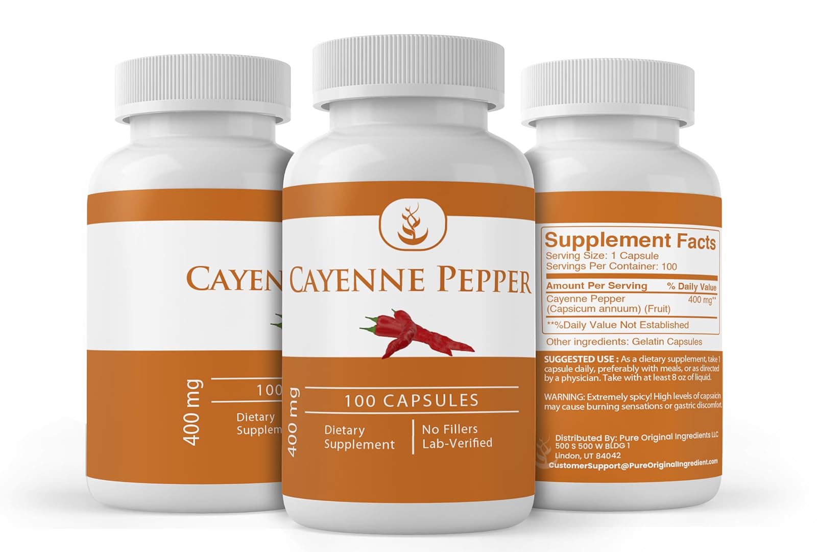 Pure cayenne pepper for metabolism boost