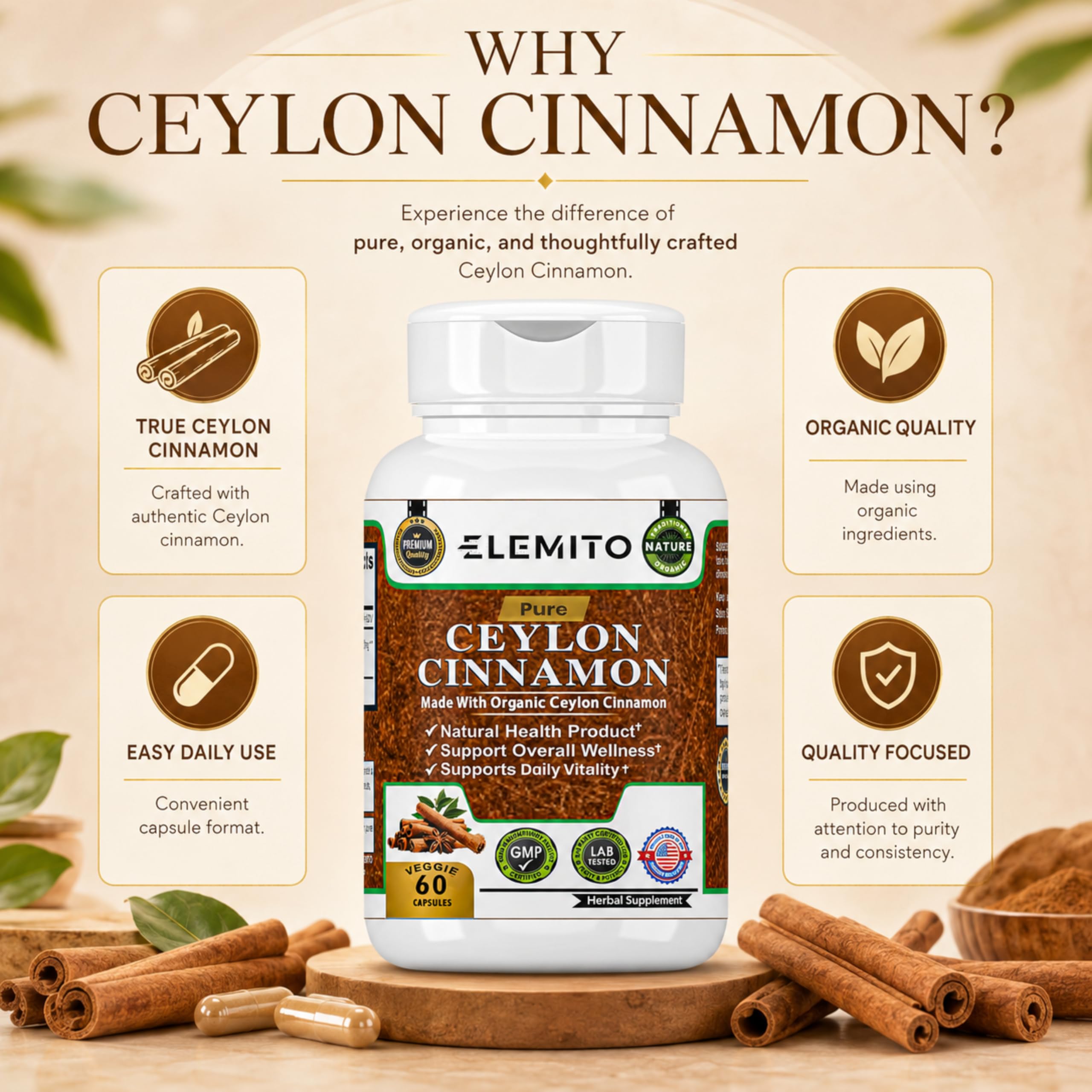 pure Ceylon cinnamon for immune support
