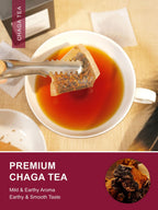 Pure Chaga mushroom tea for wellness