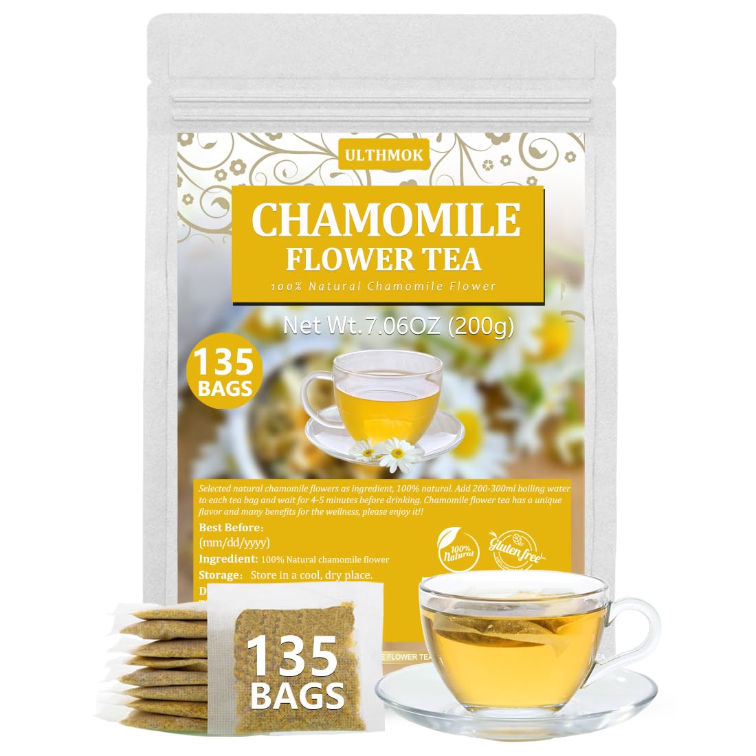 pure chamomile tea bags