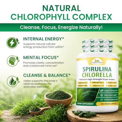 pure chlorella and spirulina blend