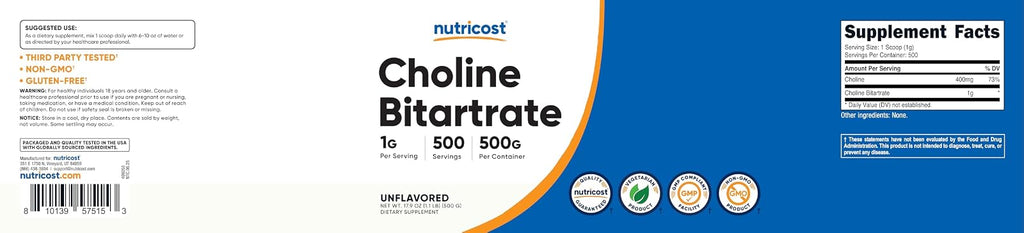 Pure Choline Bitartrate powder for mixing