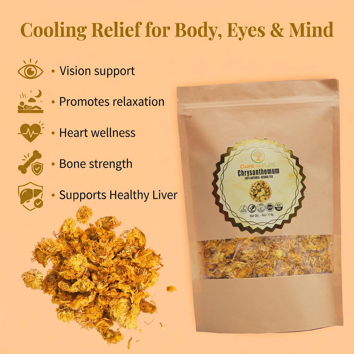 Pure chrysanthemum tea for relaxation