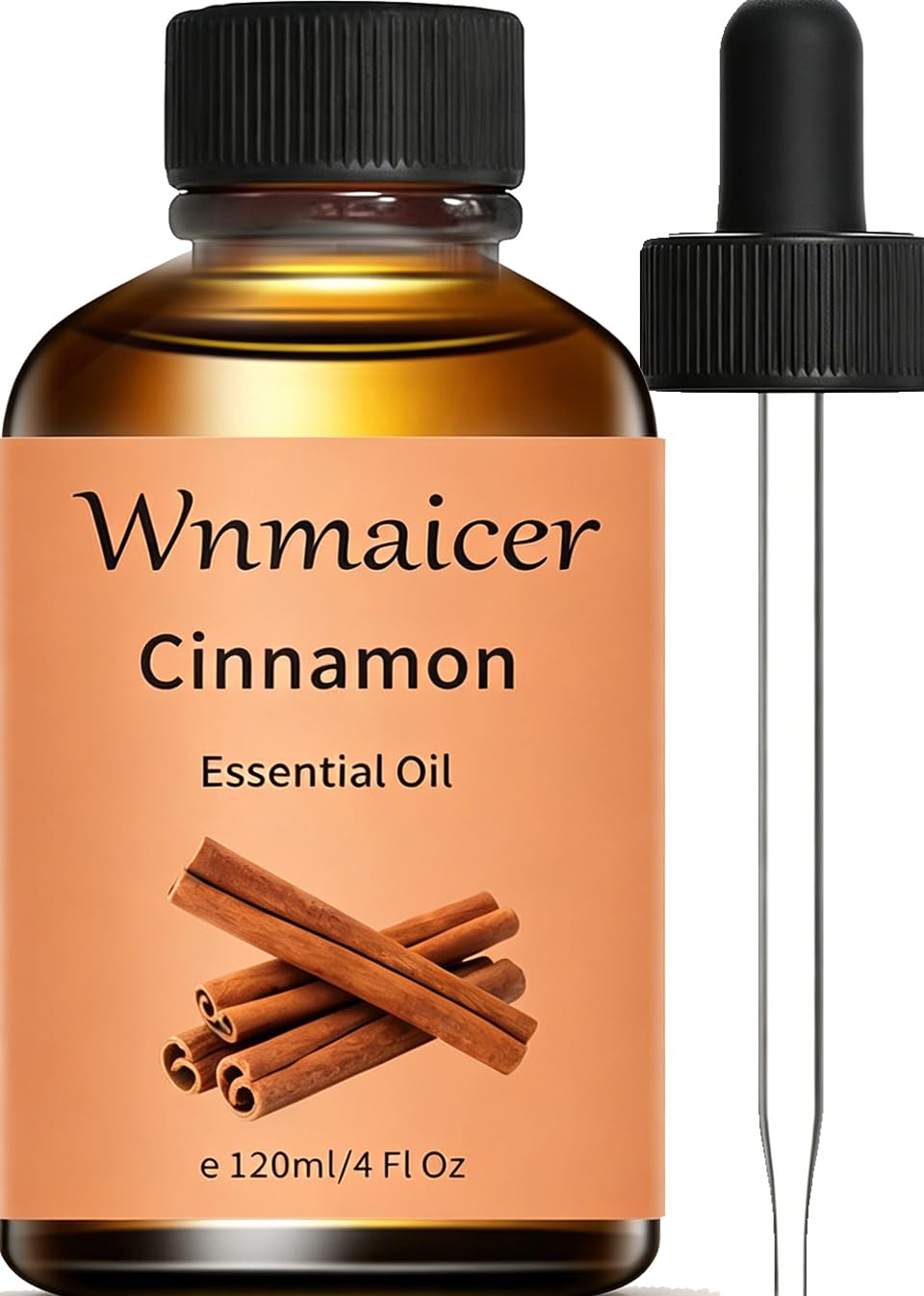 pure cinnamon essential oil bottle