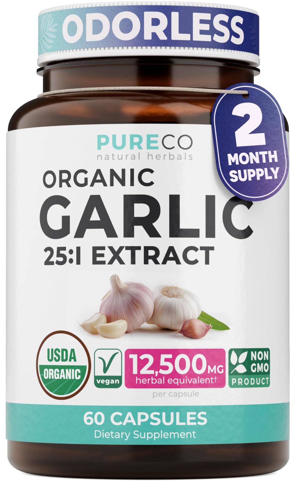 PURE CO garlic capsules for health